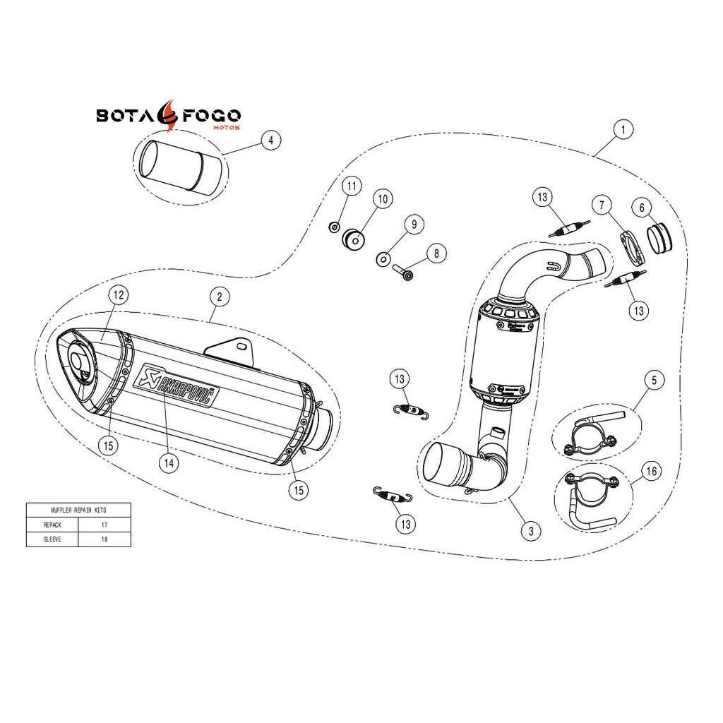 Escapes completos Racing. Homologado Akrapovic. s-b3r1-hrss-1 ...